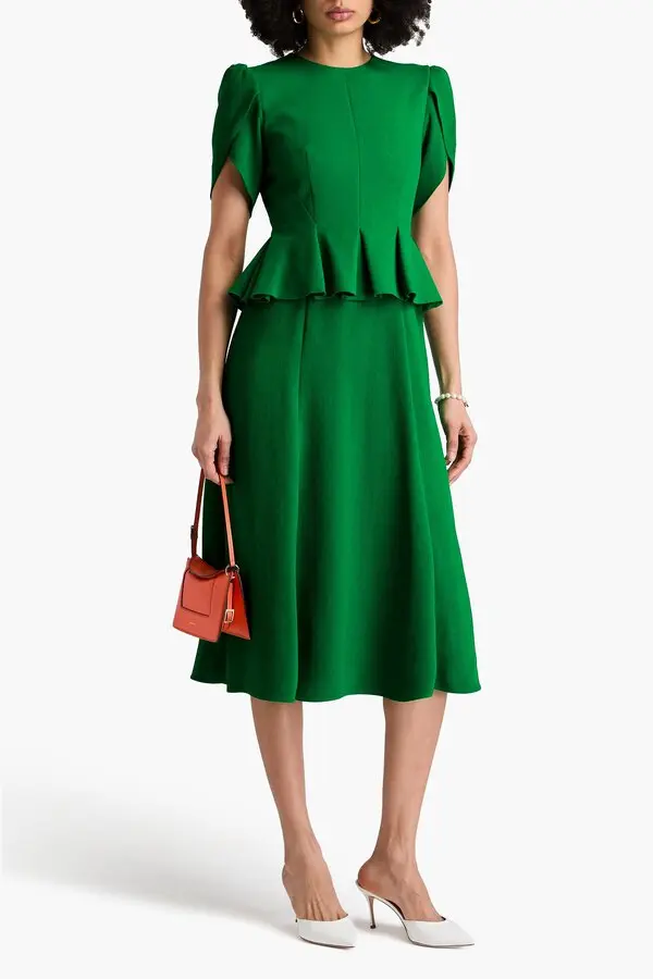 peplum green dress Plus Size Kira Neoprene Peplum Dress – L I V D