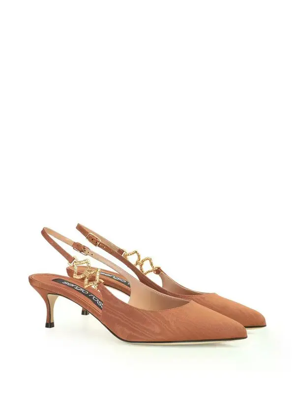SERGIO ROSSI 50mm Sea Scale Slingback Pumps