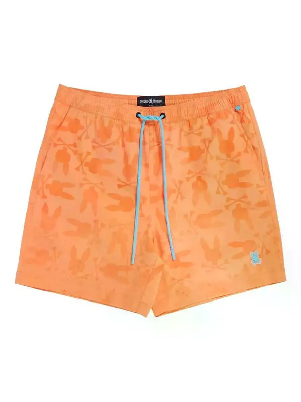 Psycho Bunny Malta Hydrochromic Swim Shorts - Orange