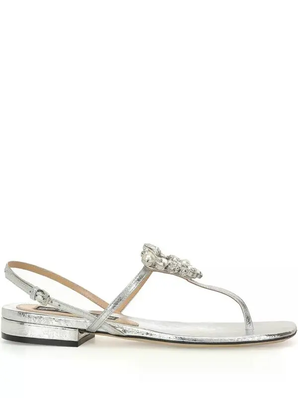 SERGIO ROSSI Godiva Precious Sandals - Silver