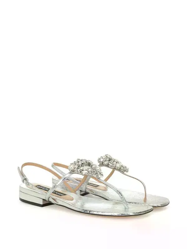 SERGIO ROSSI Godiva Precious Sandals - Silver