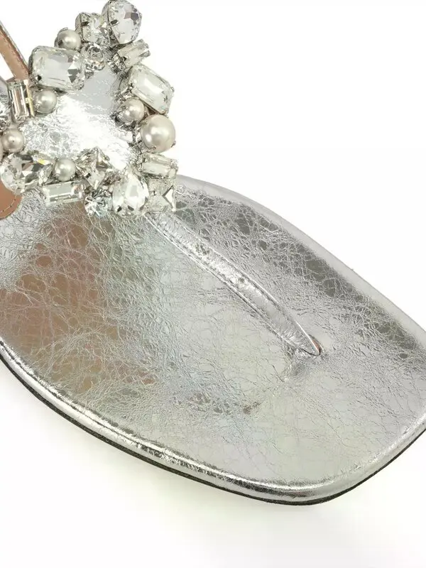 SERGIO ROSSI Godiva Precious Sandals - Silver