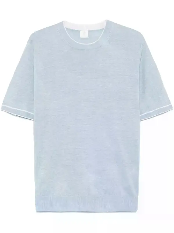 Eleventy Striped-trim T-shirt