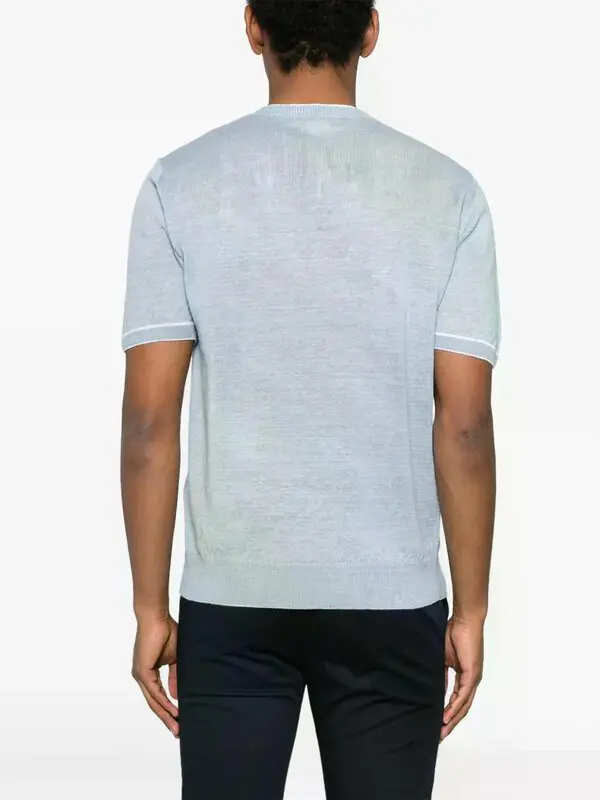 Eleventy Striped-trim T-shirt