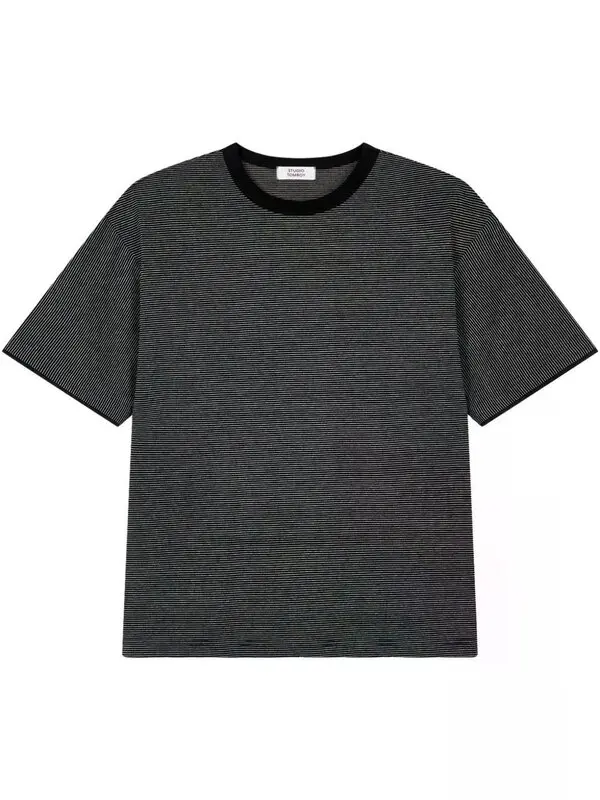STUDIO TOMBOY Striped Round-neck T-shirt - Black
