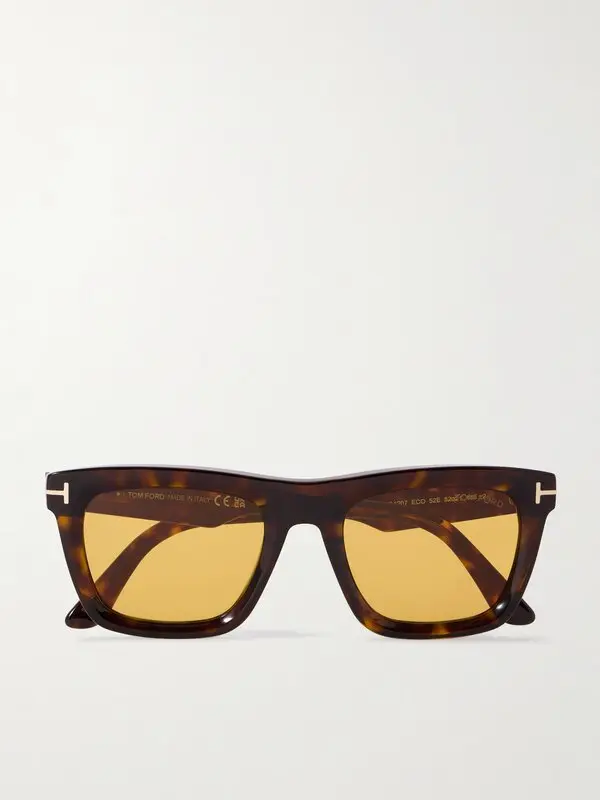TOM FORD Lelio Square-frame Sunglasses - Tortoiseshell