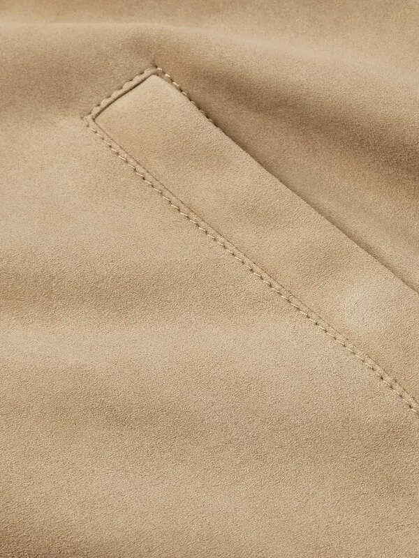 Loro Piana Suede Zip-up Bomber Jacket