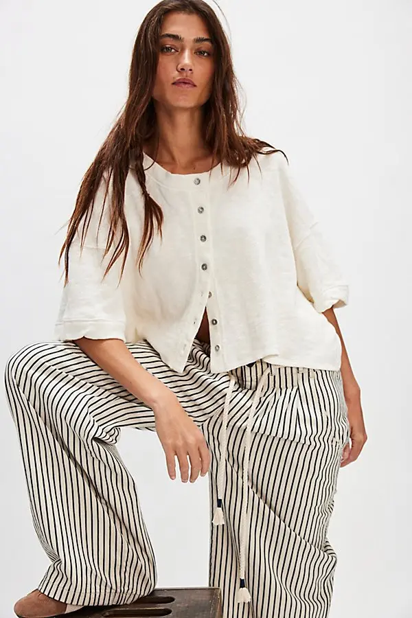 Free People We The Free Flashback Cardi Tee - Tofu