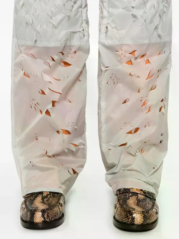 JUNTAE KIM Lasered-petals Trousers