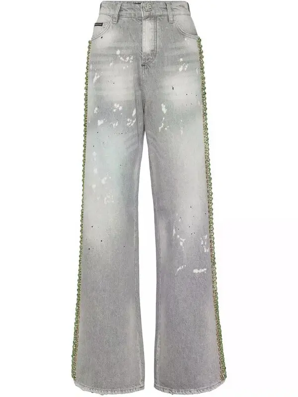 Philipp Plein Crystal-embellished Jeans