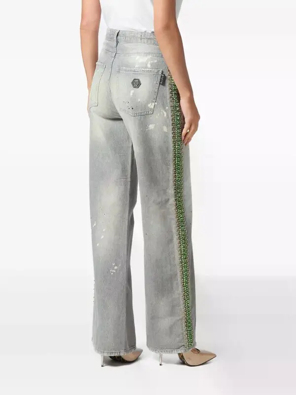 Philipp Plein Crystal-embellished Jeans