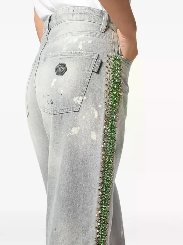 Philipp Plein Crystal-embellished Jeans