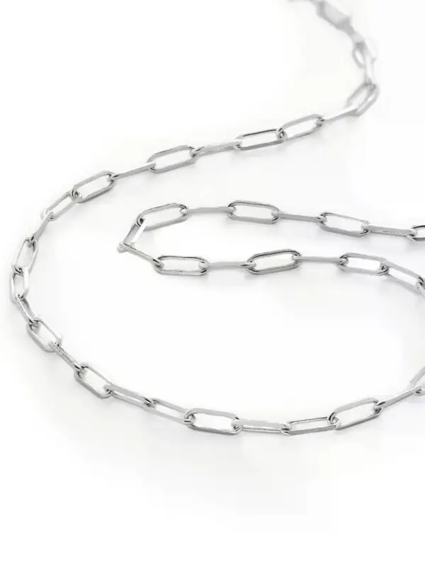 Monica Vinader 14kt White Gold Paperclip Chain Necklace