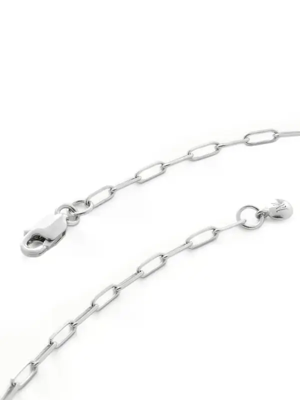 Monica Vinader 14kt White Gold Paperclip Chain Necklace