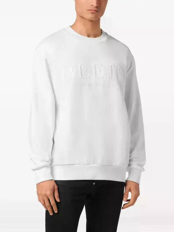 Philipp Plein Logo-embossed Sweatshirt - White