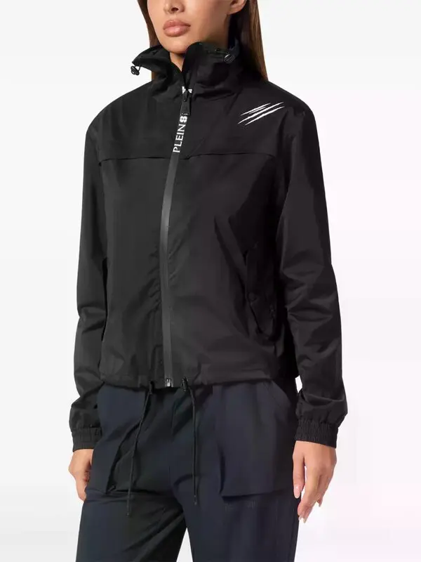 PLEIN SPORT Scratch-print Cropped Windbreaker