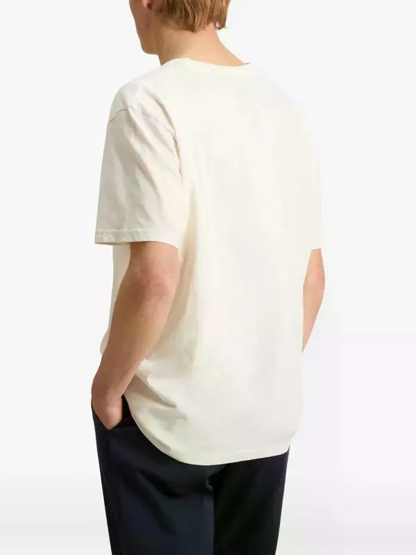 Woolrich V-neck Slub-texture T-shirt