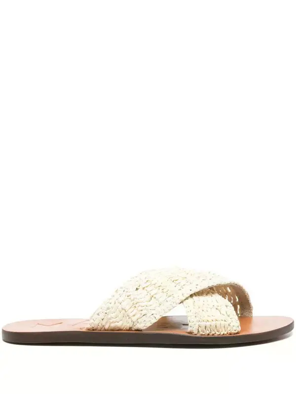 Manebí Raffia Sandals - Neutrals