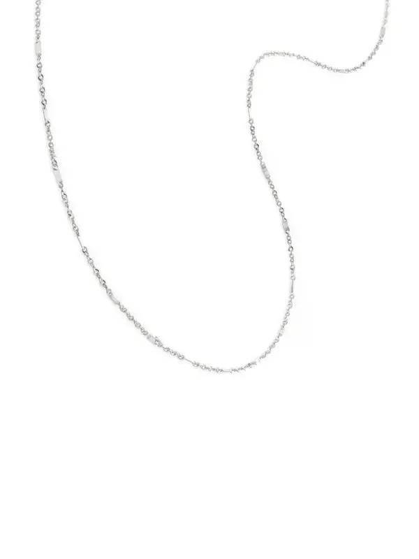 Monica Vinader 14kt White Gold Shimmer Chain Necklace - Silver