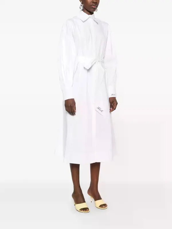 Karl Lagerfeld Poplin Midi Shirt Dress