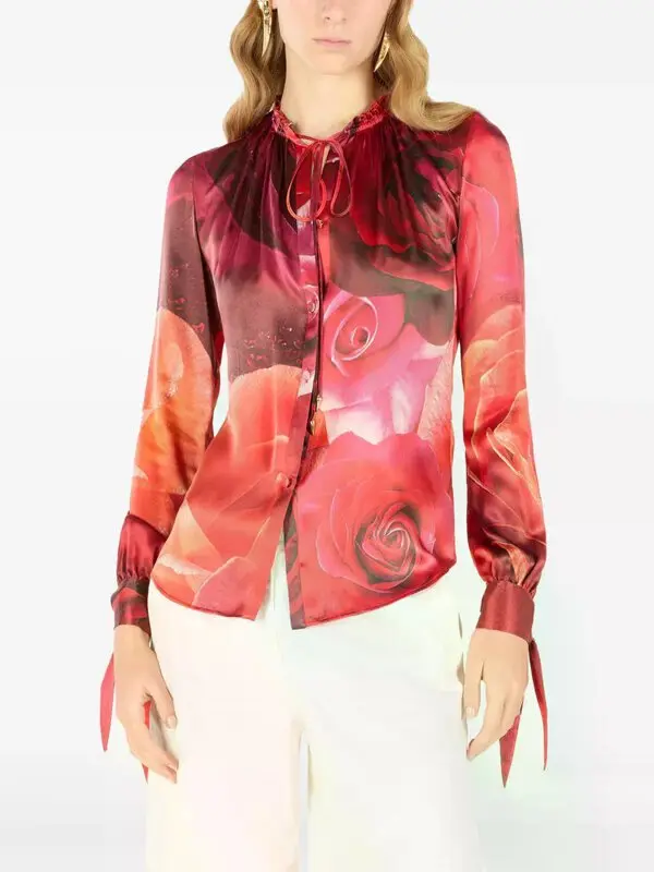 Roberto Cavalli Floral Silk Shirt