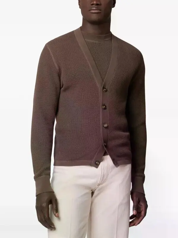 TOD'S Waffle-knit Cotton Cardigan