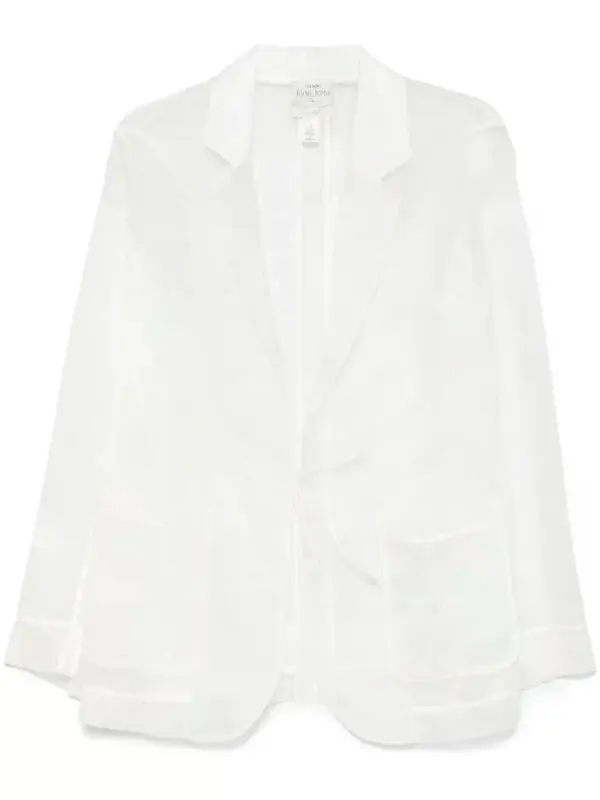 FORTE_FORTE Organza Blazer - White
