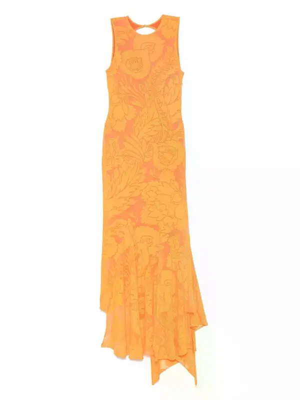 Etro Jacquard Maxi Dress - Orange