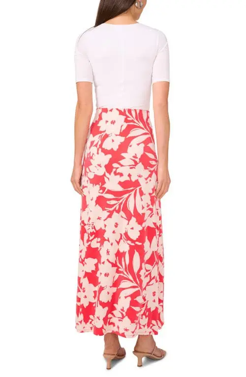 Vince Camuto Floral Midi Skirt