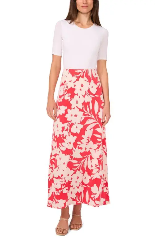 Vince Camuto Floral Midi Skirt