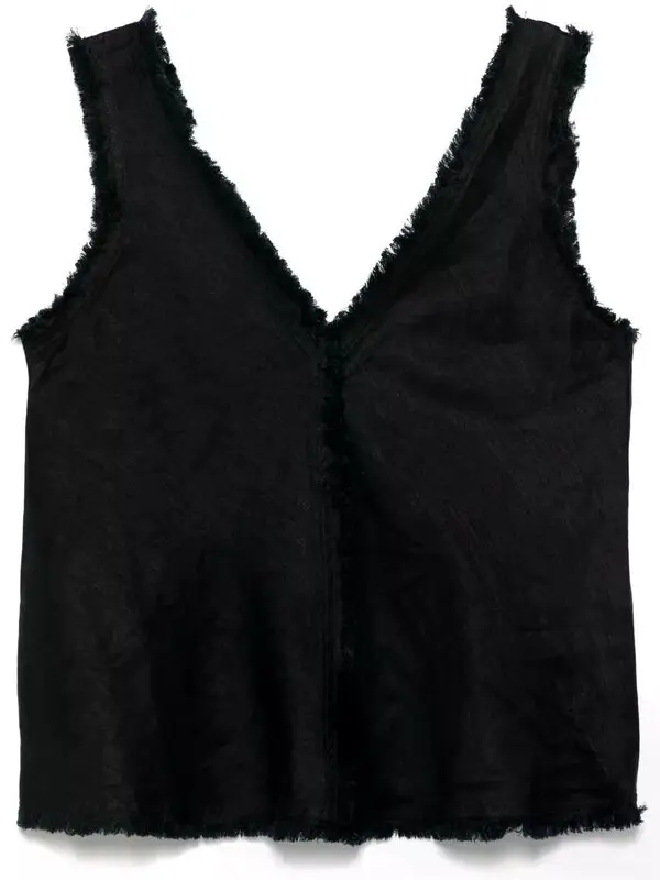 P.a.r.o.s.h Linen Top - Black