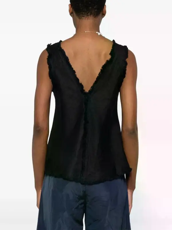 P.a.r.o.s.h Linen Top - Black