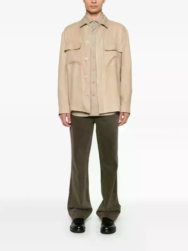 Zegna Spread-collar Shirt - Neutrals