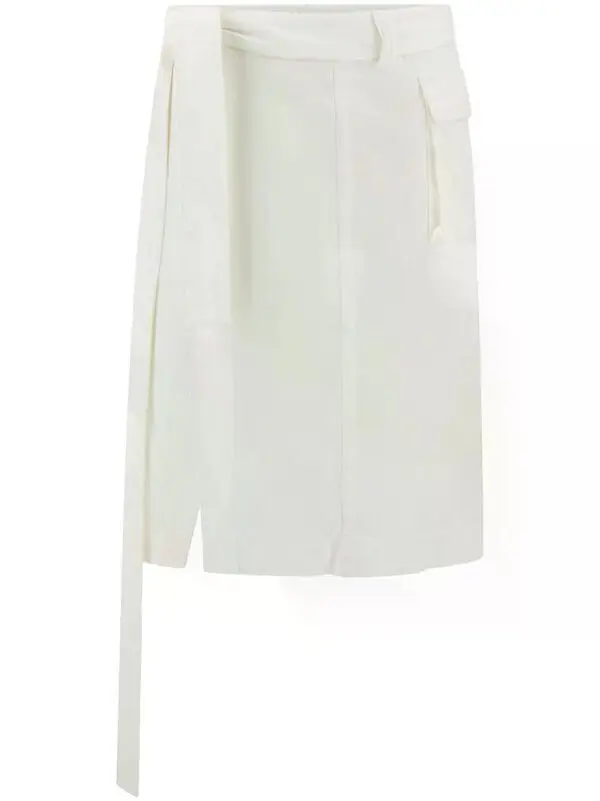 FERRAGAMO Wrap Midi Skirt - White