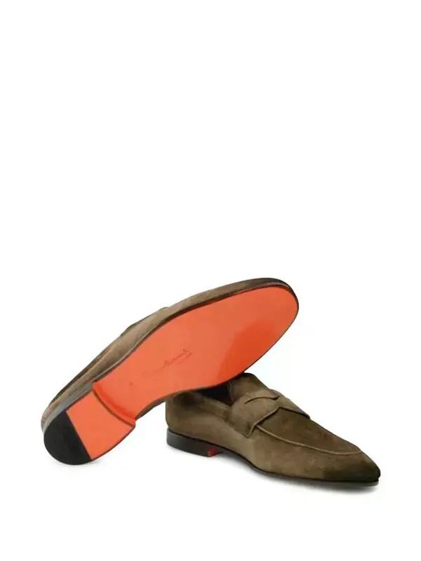 Santoni Suede Loafers - Brown