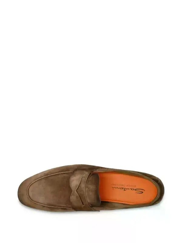 Santoni Suede Loafers - Brown