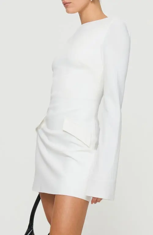 Princess Polly Carters Long Sleeve Mini Dress - White | Editorialist