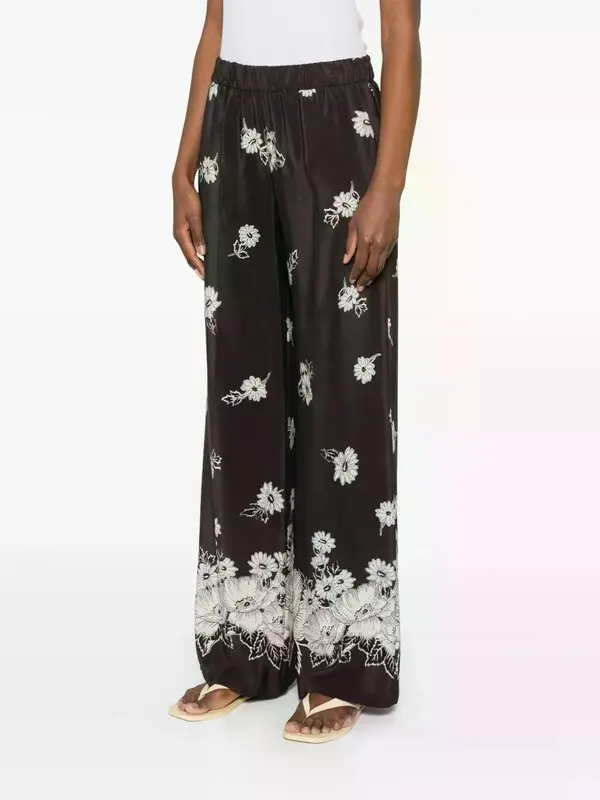 P.a.r.o.s.h Floral-print Trousers - Brown