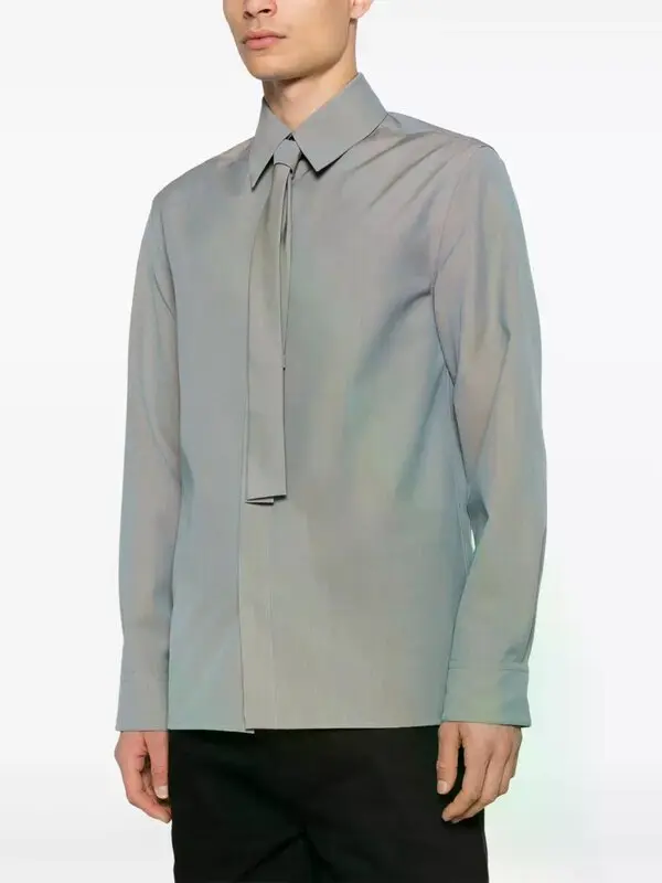JIL SANDER Tie-detail Shirt - Grey
