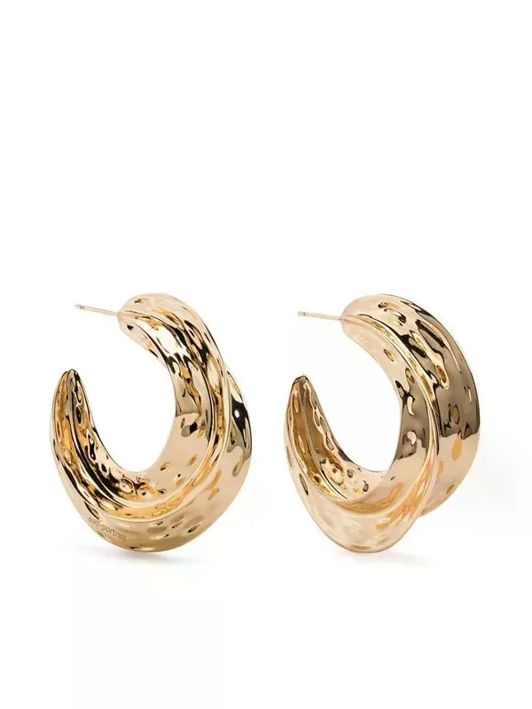 SELF-PORTRAIT Sculpted Hoop Earrings - Gold