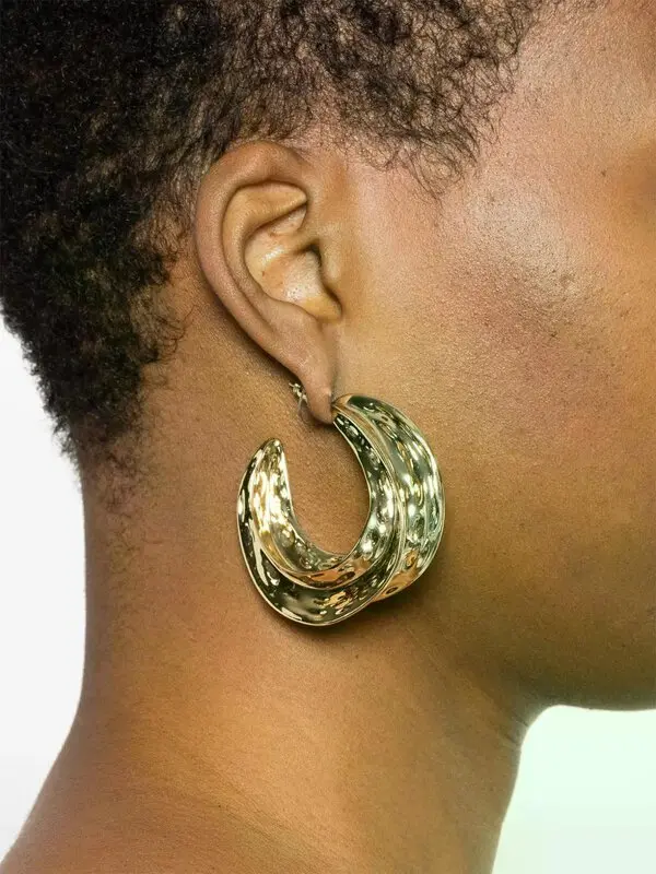 SELF-PORTRAIT Sculpted Hoop Earrings