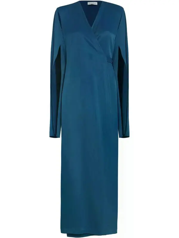 GLORIA COELHO V-neck Long Sleeve Dress