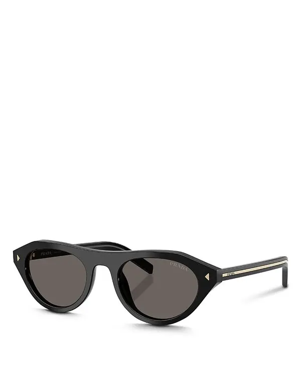 Prada 51mm Round Sunglasses - Black