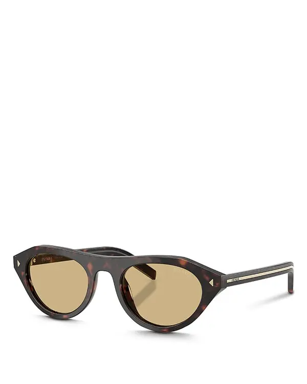 Prada 51mm Round Sunglasses - Light Brown