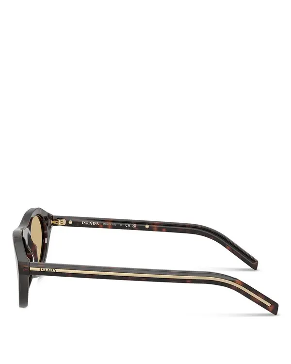 Prada 51mm Round Sunglasses - Light Brown