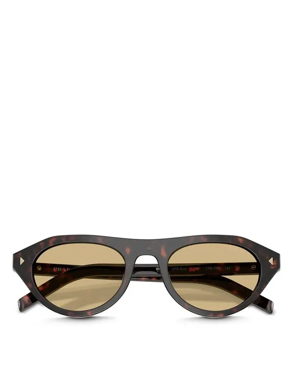 Prada 51mm Round Sunglasses - Light Brown