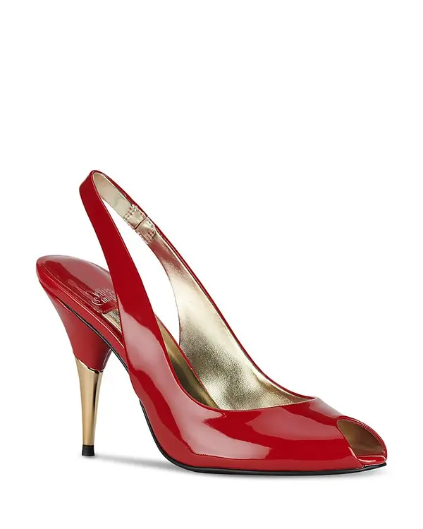 Jeffrey Campbell Charis Slingback Pumps - Red Patent