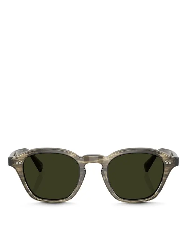 Oliver Spencer Eyles Square Sunglasses - Olive