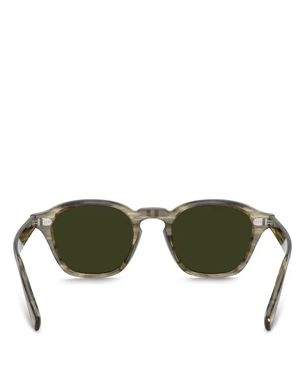 Oliver Spencer Eyles Square Sunglasses - Olive