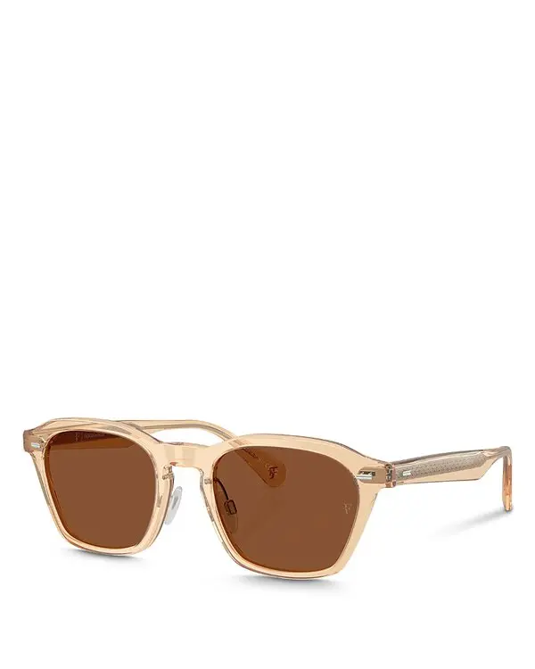 Oliver Spencer Round Sunglasses, 52mm - Champagne